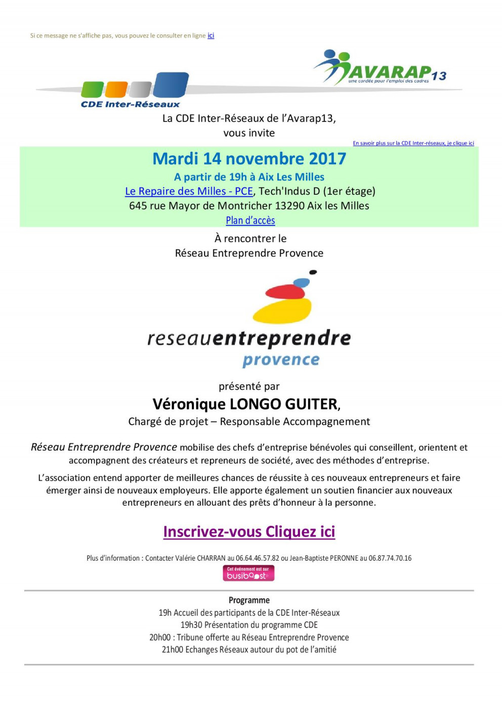 La CDE Inter-réseaux reçoit le Réseau Entreprendre Provence | IAE AIX ...